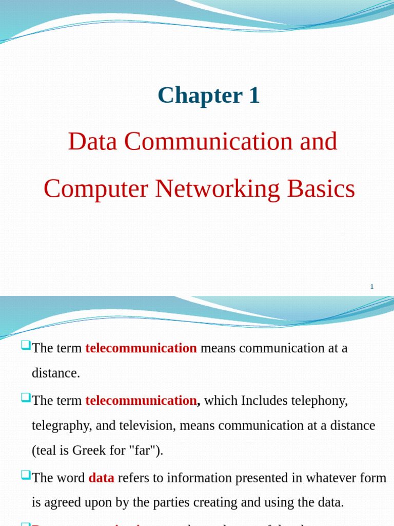 Chapter1 Data Communication | PDF