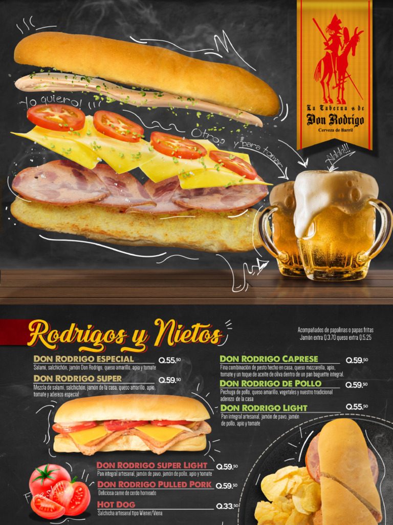 Don Rodrigo - Menú | PDF