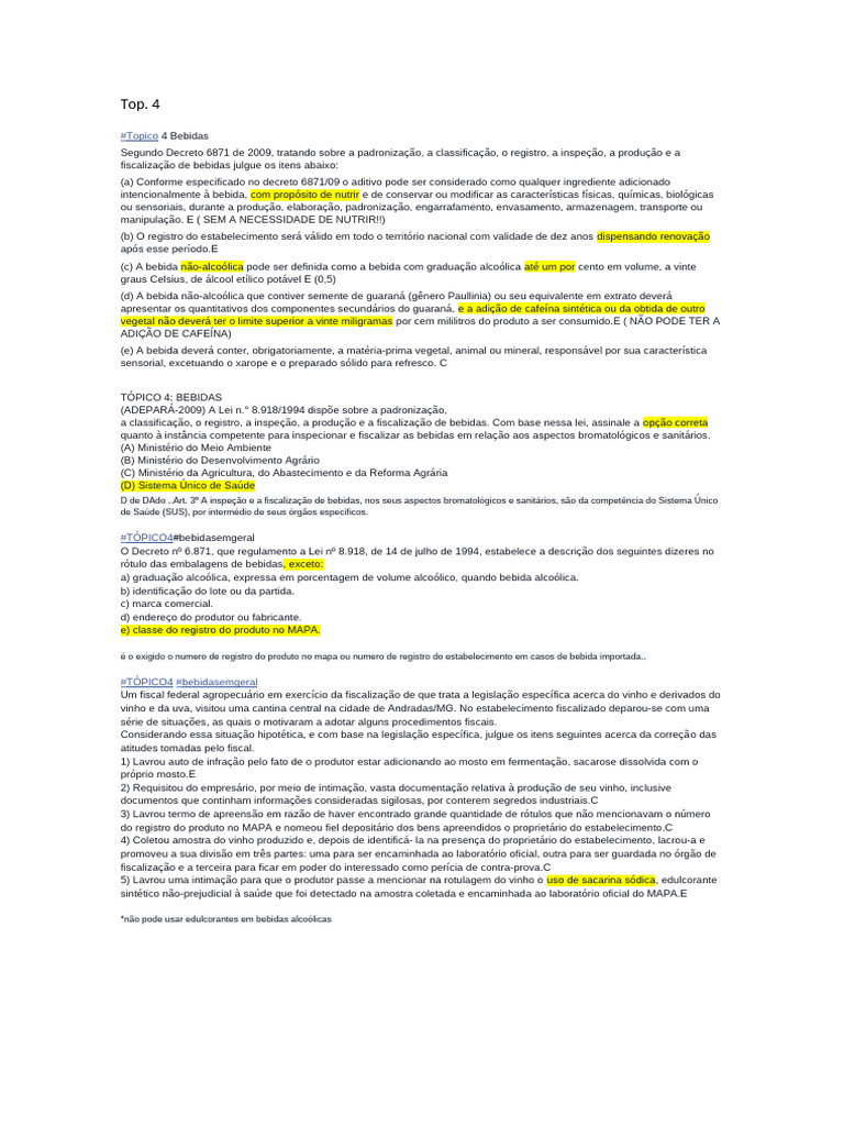 Exercícios Face Tópico 4 | PDF