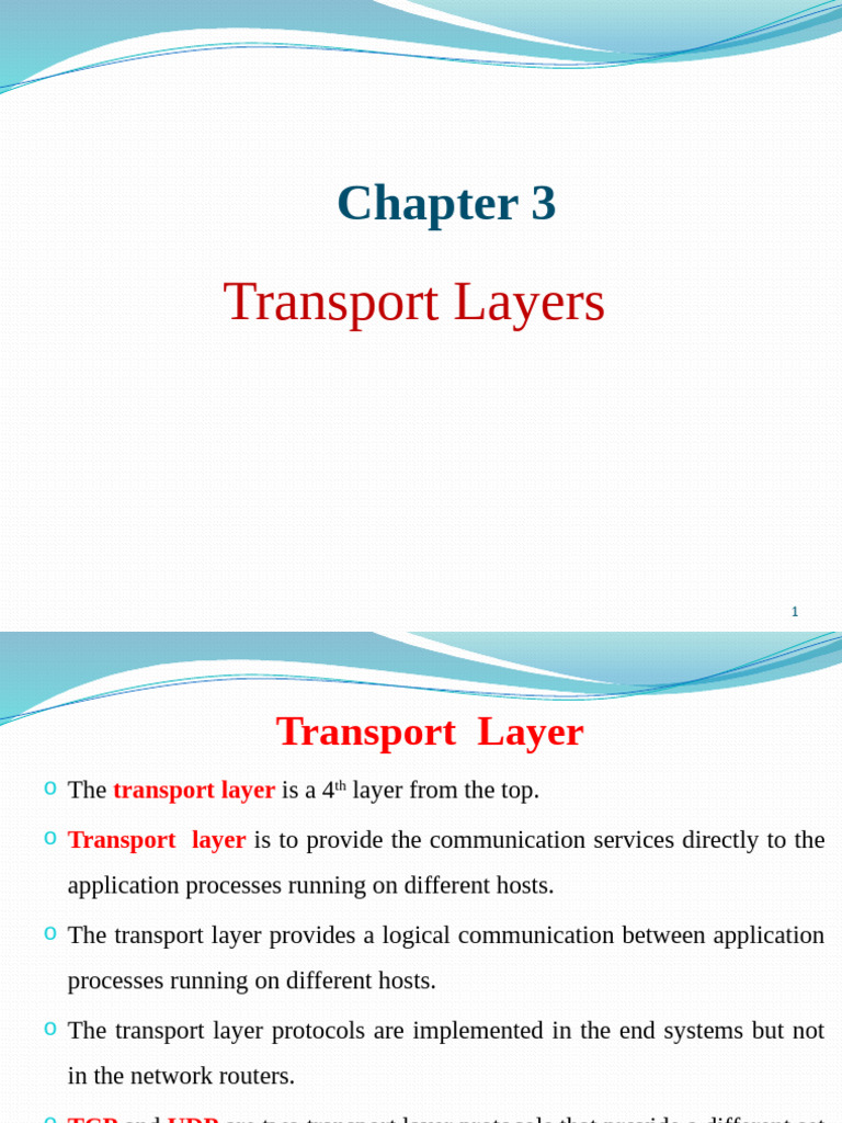 Chapter3 TransportLayer | PDF