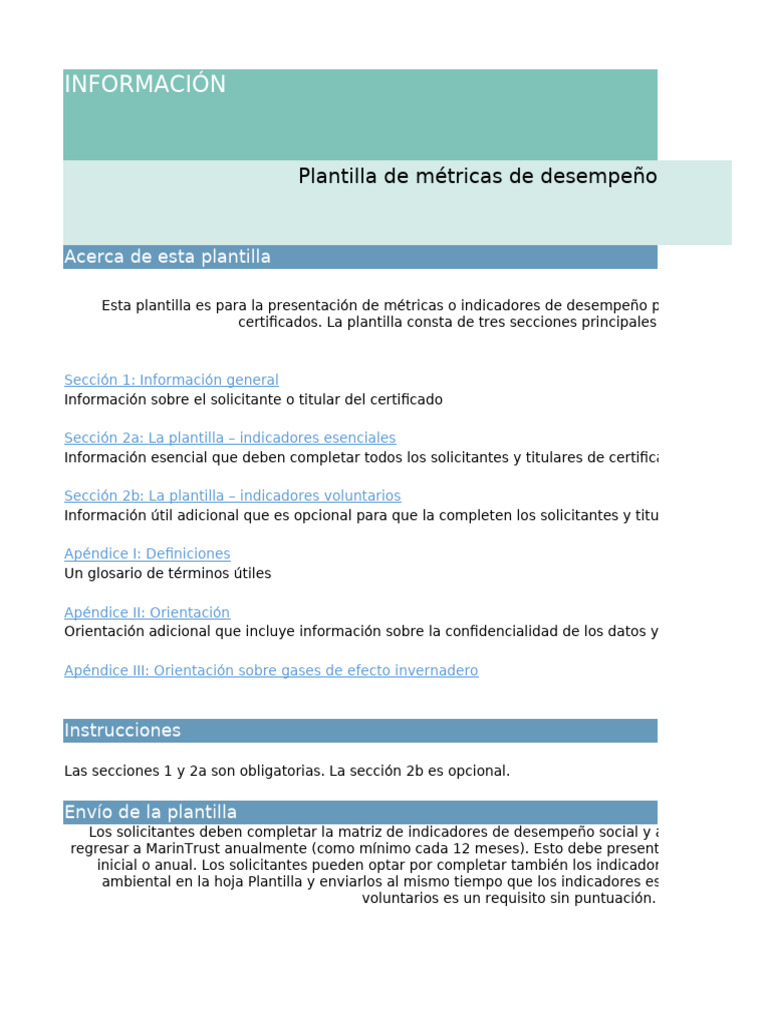 TEM - 032 MarinTrust V3 Factory Standard - Metrics Template | PDF