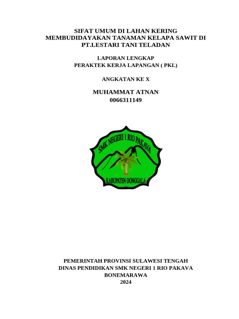 Sampul Laporan Muh | PDF