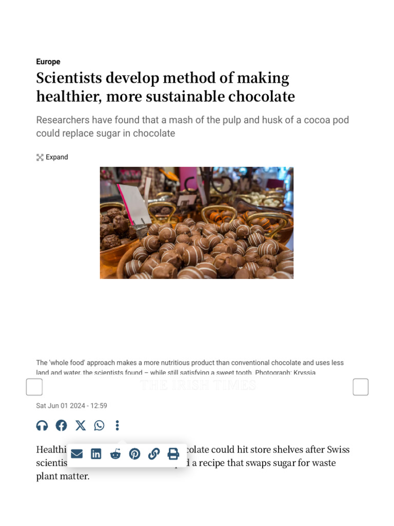 Scientists Develop Method of Making Healthier, More Sustainable ...