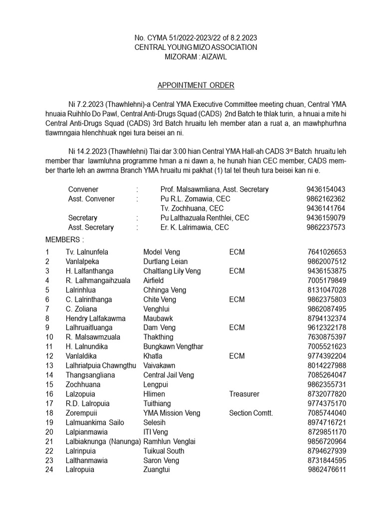 CADS 3rd Batch | PDF