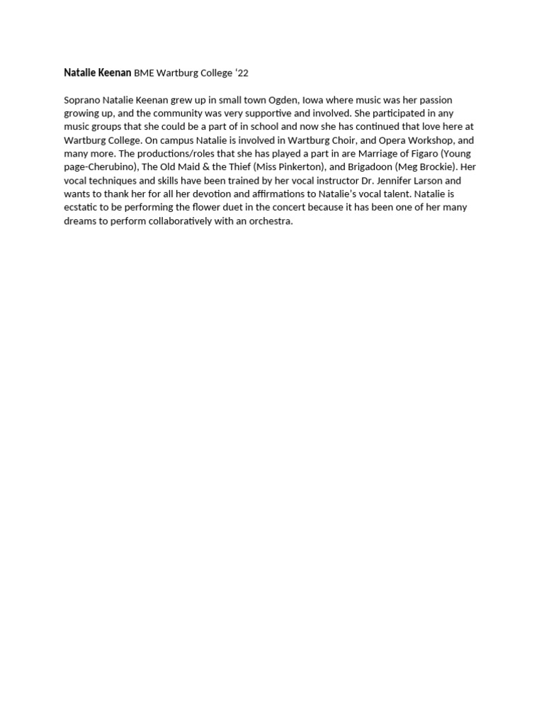 Performance Bio | PDF