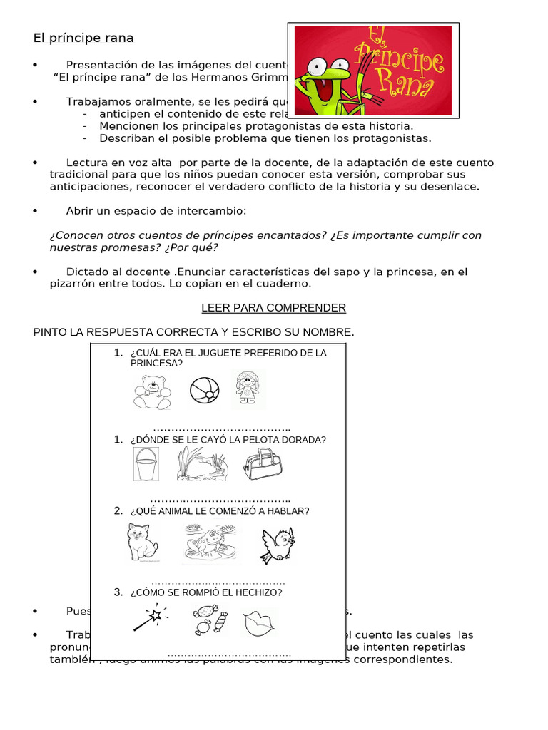 Secuencia El Principe Rana Modificada | PDF
