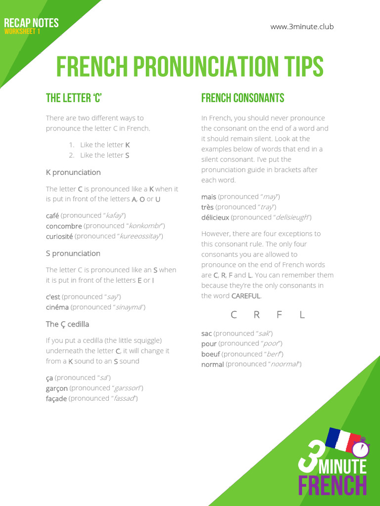French-Recap-Notes-Worksheet-1 | PDF
