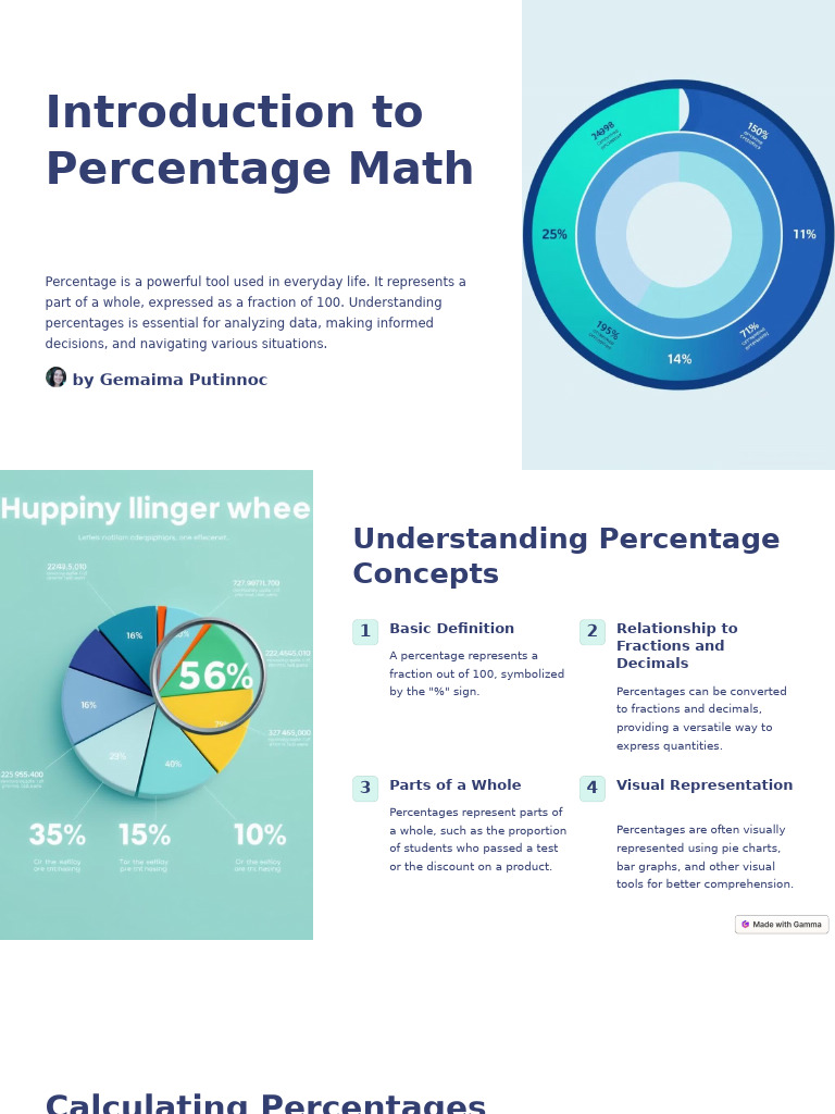 Introduction To Percentage Math | PDF