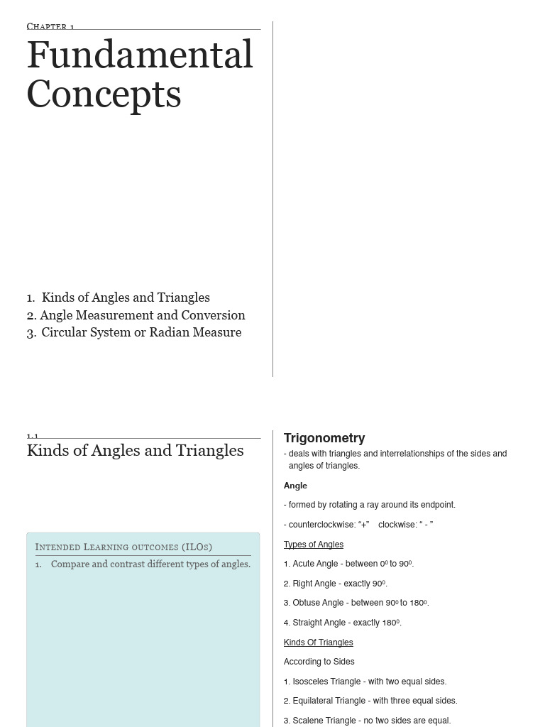 Lecture Guide Trigonometry | PDF