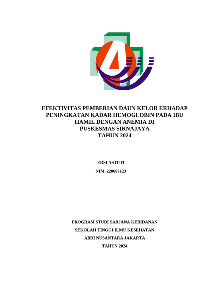 Skripsi - Ersi - S1 Bidan - Senen 24 Juni 2024 | PDF