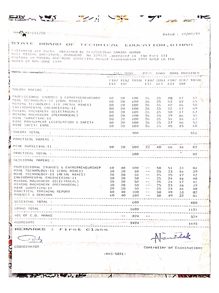 Diploma Marsheet | PDF