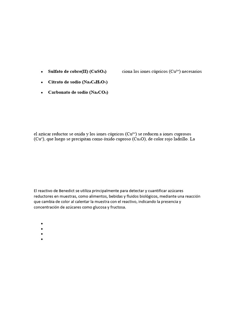 Reactivo de Benedict | PDF