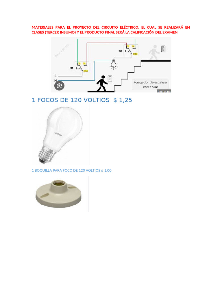 Materiales Proyecto | PDF