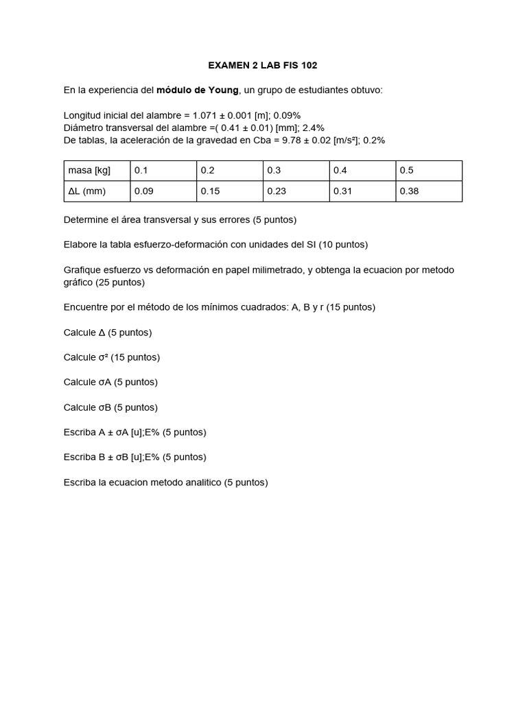 Examen 2 Lab Fis 102 | PDF