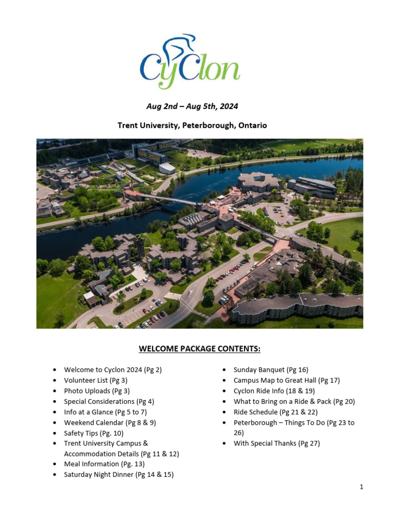 CYCLON 2024 WELCOME PACKAGE | PDF