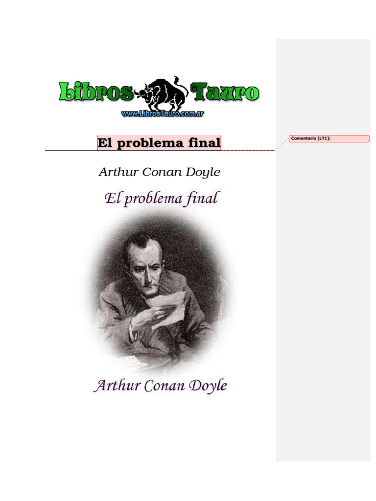 Conan Doyle, Arthur - El Problema Final | PDF