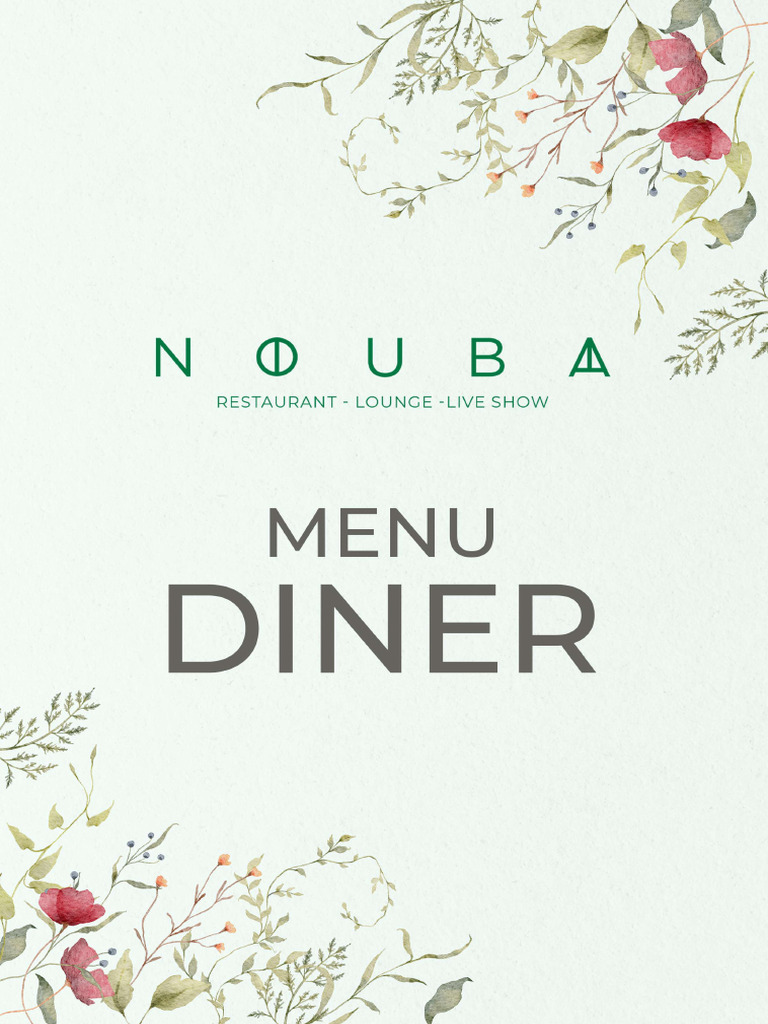 Menu Nouba | PDF