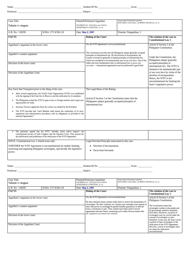 Sec1,2,19-Tañada vs. Angara | PDF