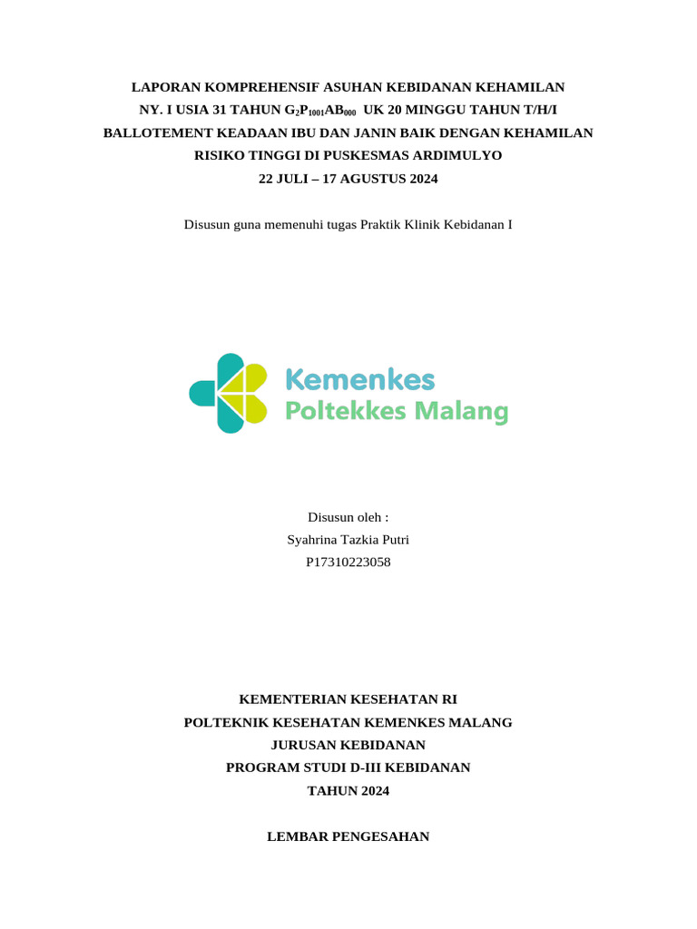 Laporan Komprehensif RT | PDF