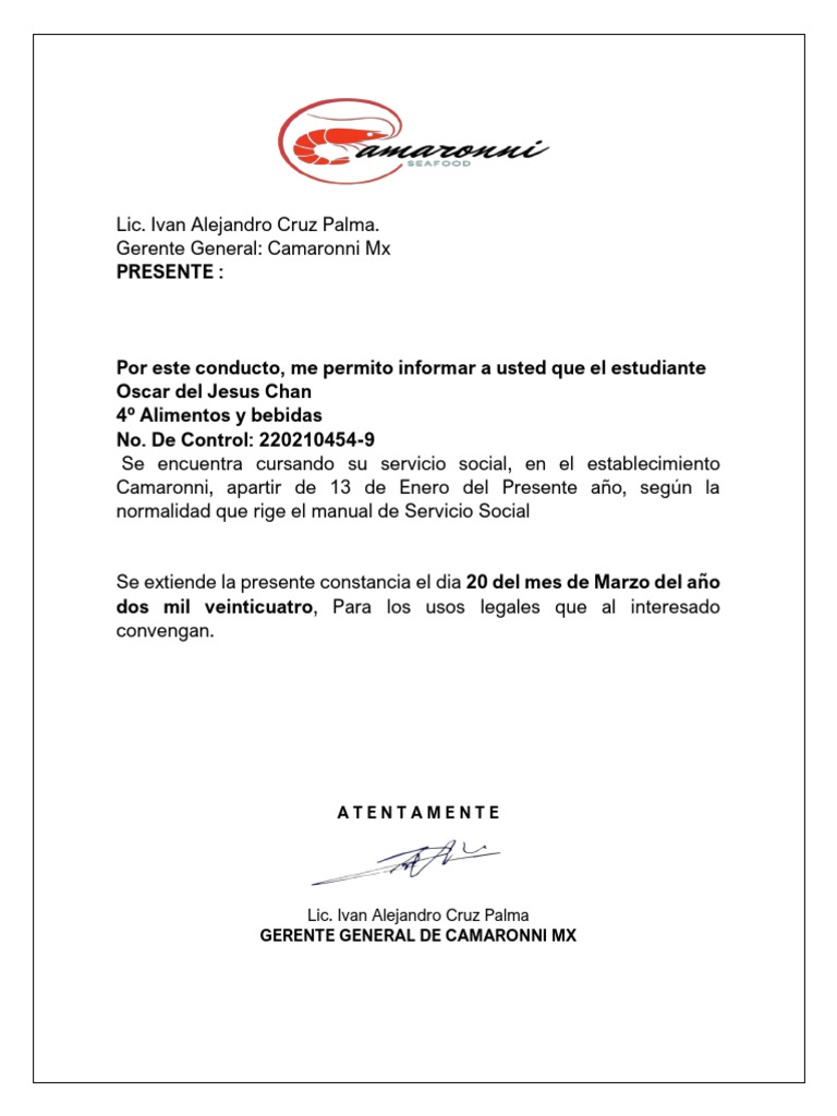 Carta Oscar | PDF