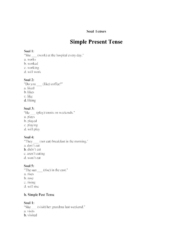 5 Basic Tenses | PDF