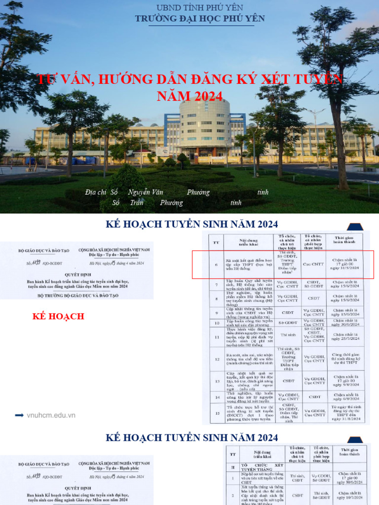 SLIDE - Tu Van, Huong Dan Cong Tac Tuyen Sinh-2024 | PDF