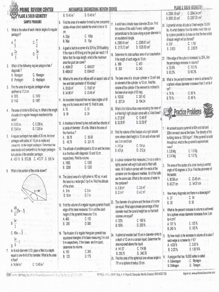 MATH - Plane & Solid Geometry | PDF