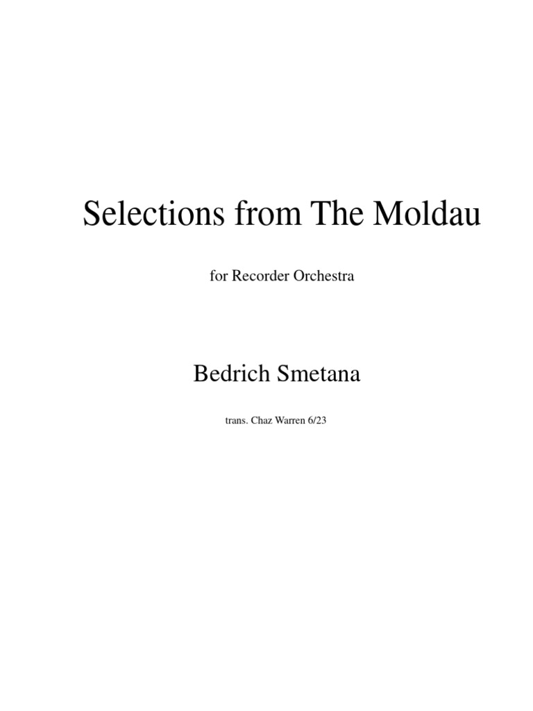 Smetana Moldau Rec Orch | PDF
