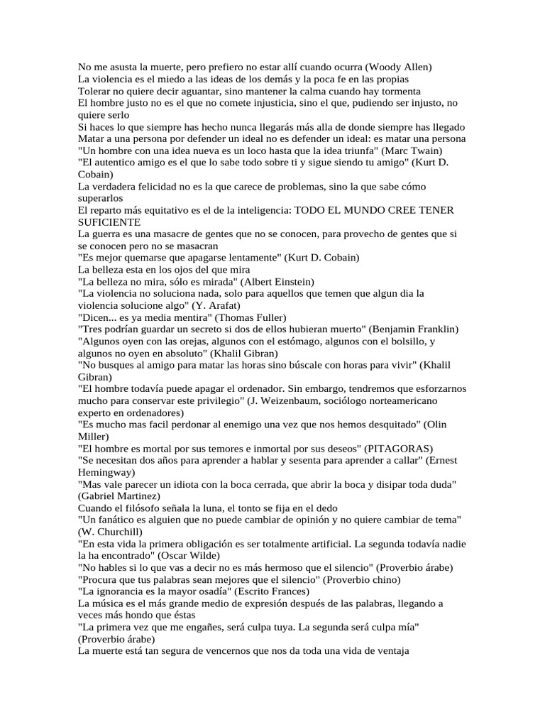 Dichos Filosóficos | PDF