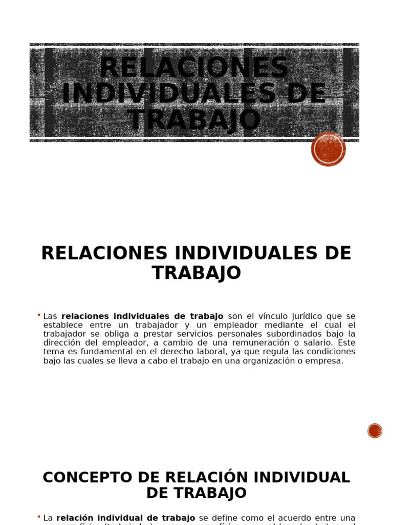 Relaciones Individuales de Trabajo | PDF | Derecho laboral | Crecimiento personal y profesional