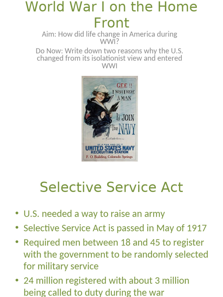 World War I On The Home Front | PDF | Espionage Act Of 1917 | Political ...