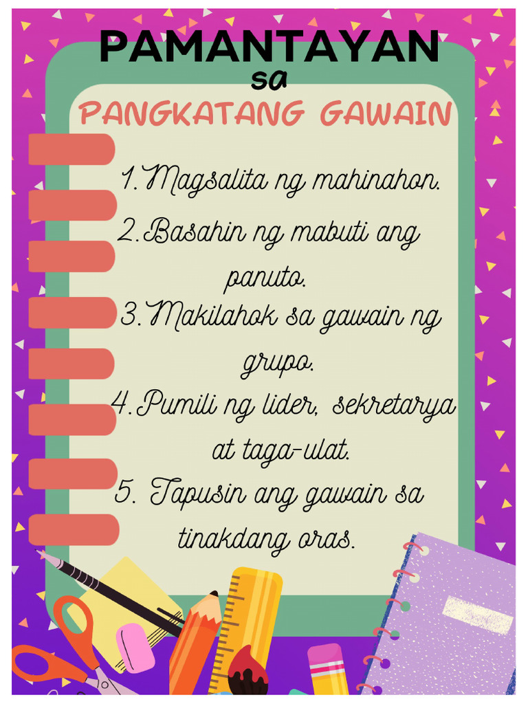 Pamantayan Sa Pangkatang Gawain | PDF