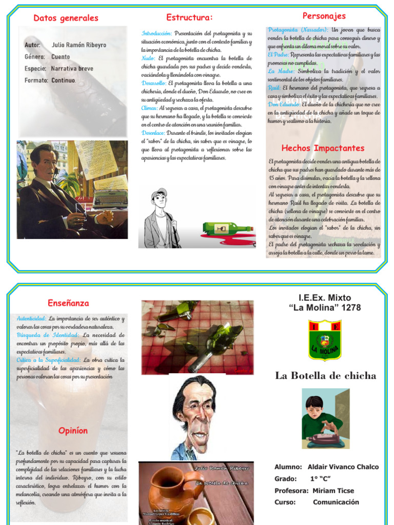 Triptico La Botella de Chicha | PDF
