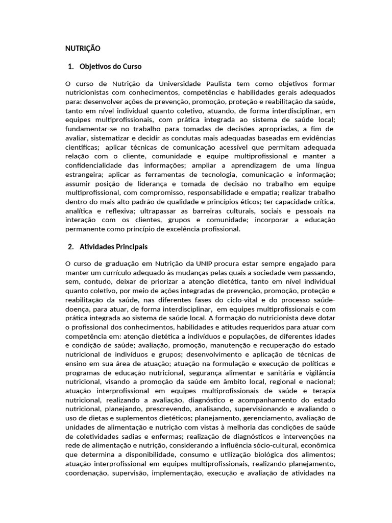 NUTRICAO EaD | PDF