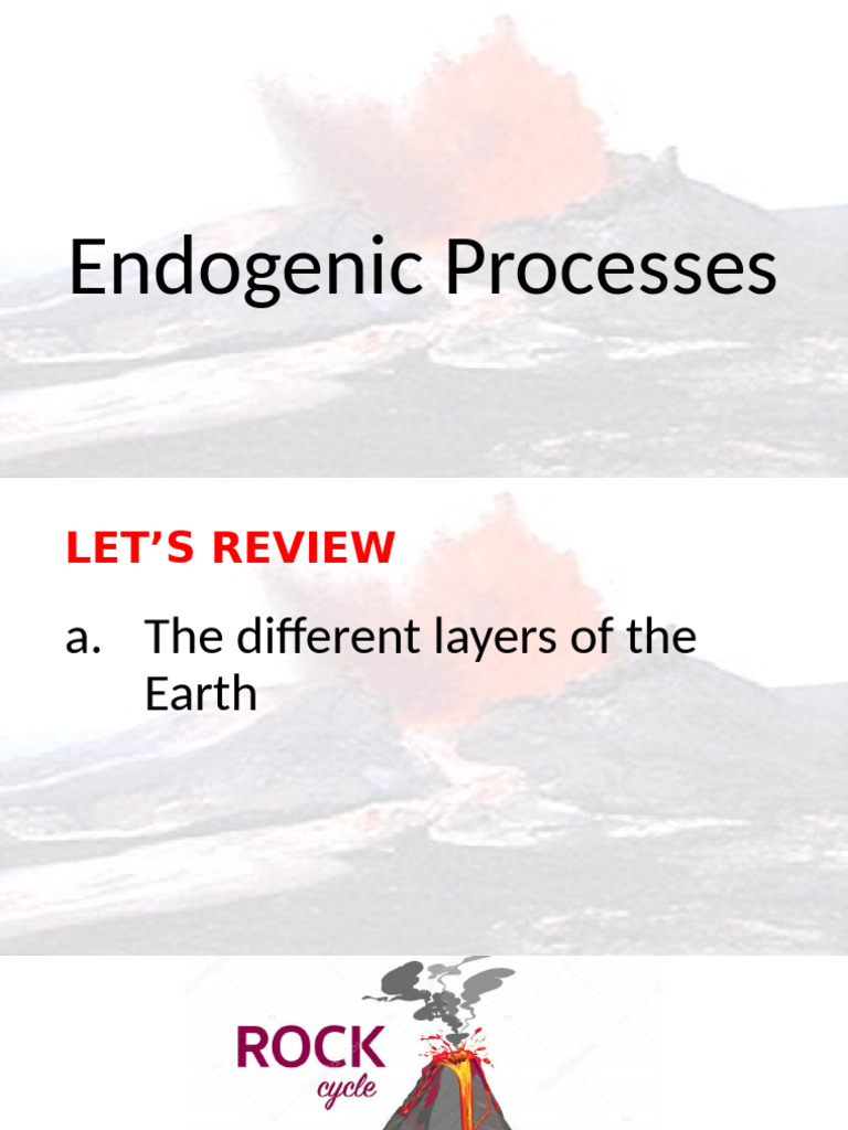 Lesson 12: Endogenic Processes | PDF