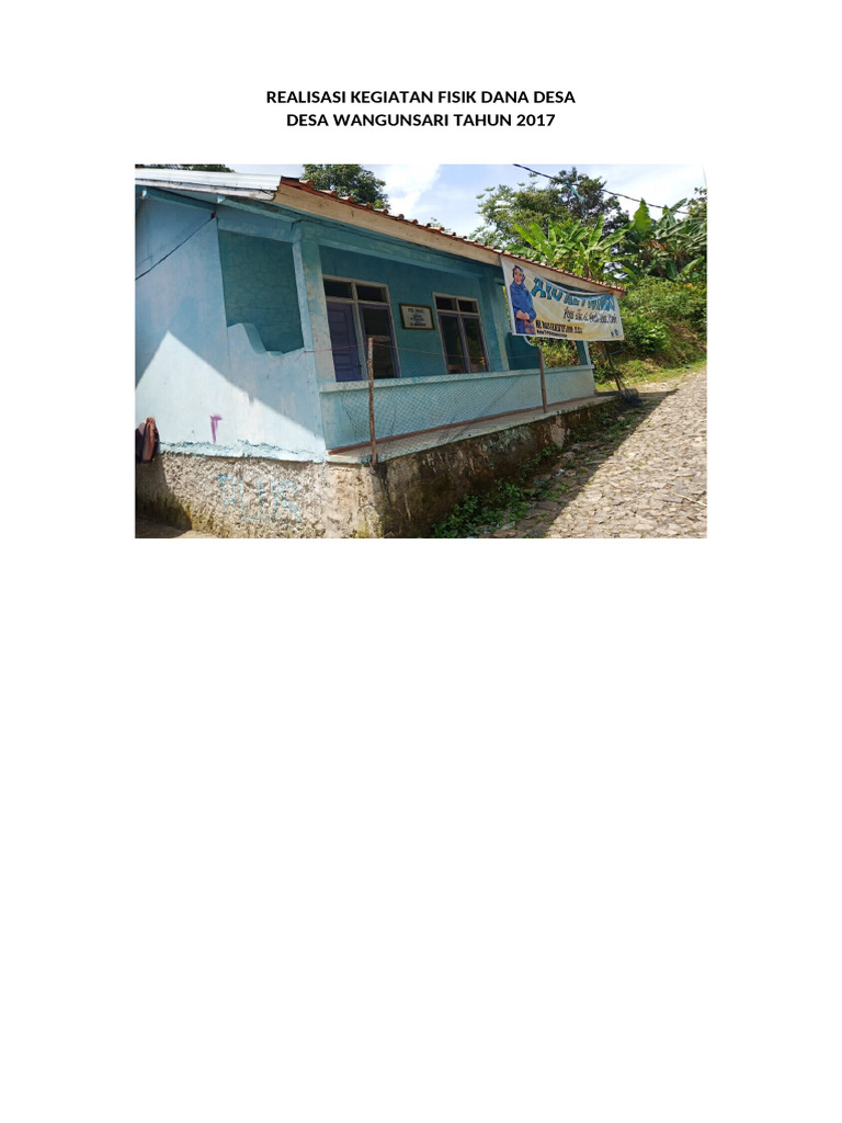Kegiatan Fisik Dana Desa Wangunsari | PDF