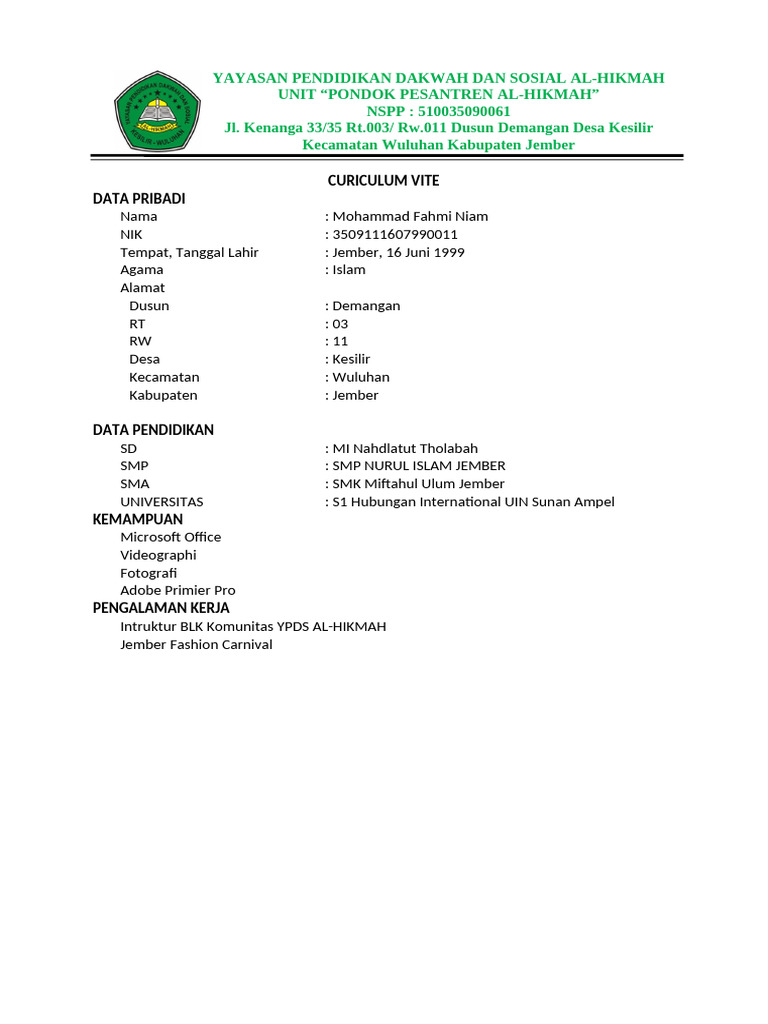 Curiculum Vite | PDF