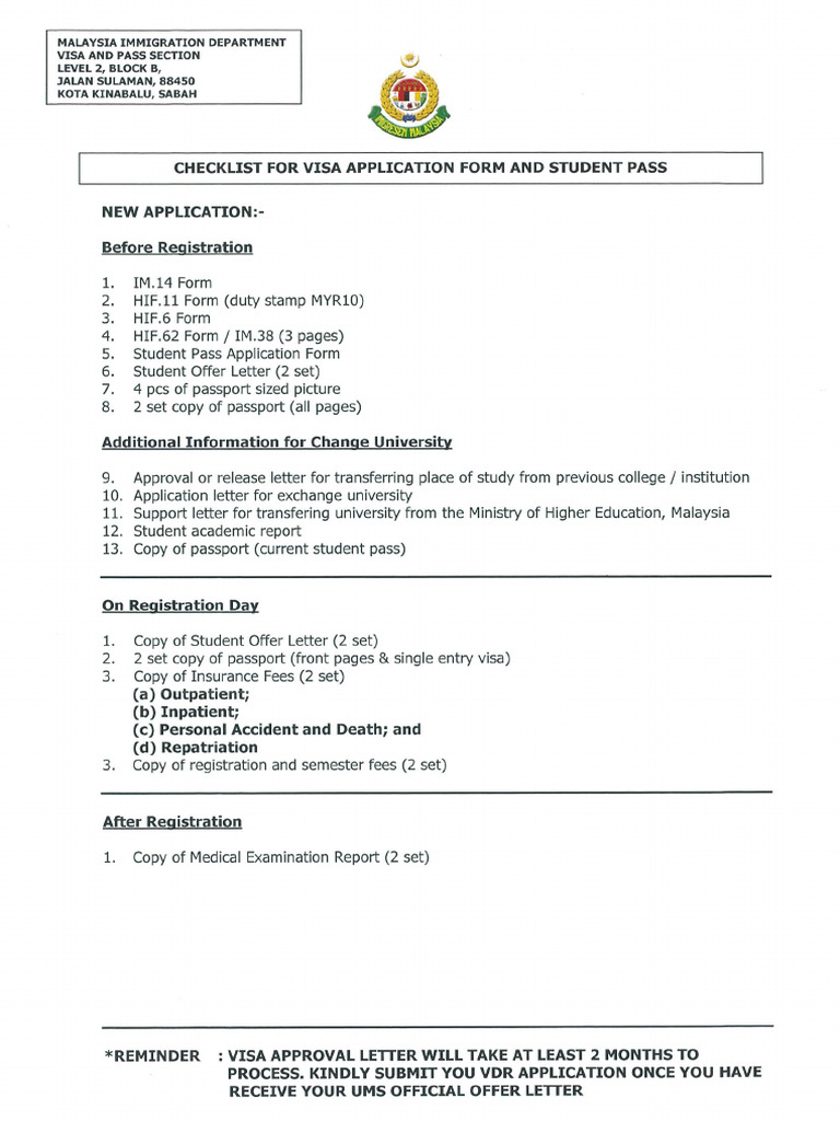 Application For Visa Approval | PDF