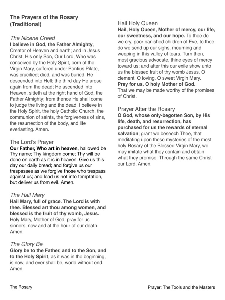 The Rosary | PDF