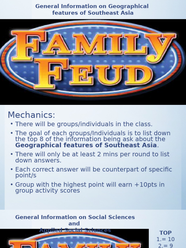 Family Feud Game Sea | PDF