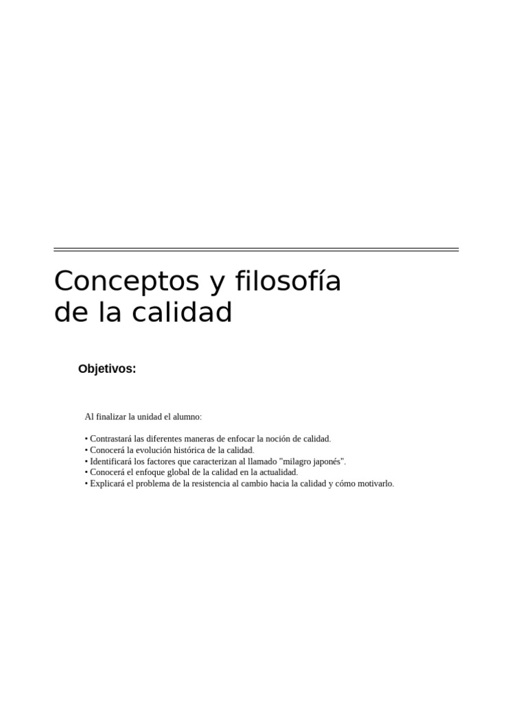 Filosofias de Calidad Tareas | PDF | Calidad (comercial) | Business
