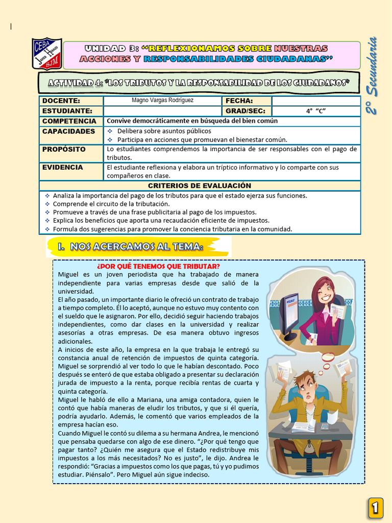 SESION 4 EL TRIBUTO | PDF