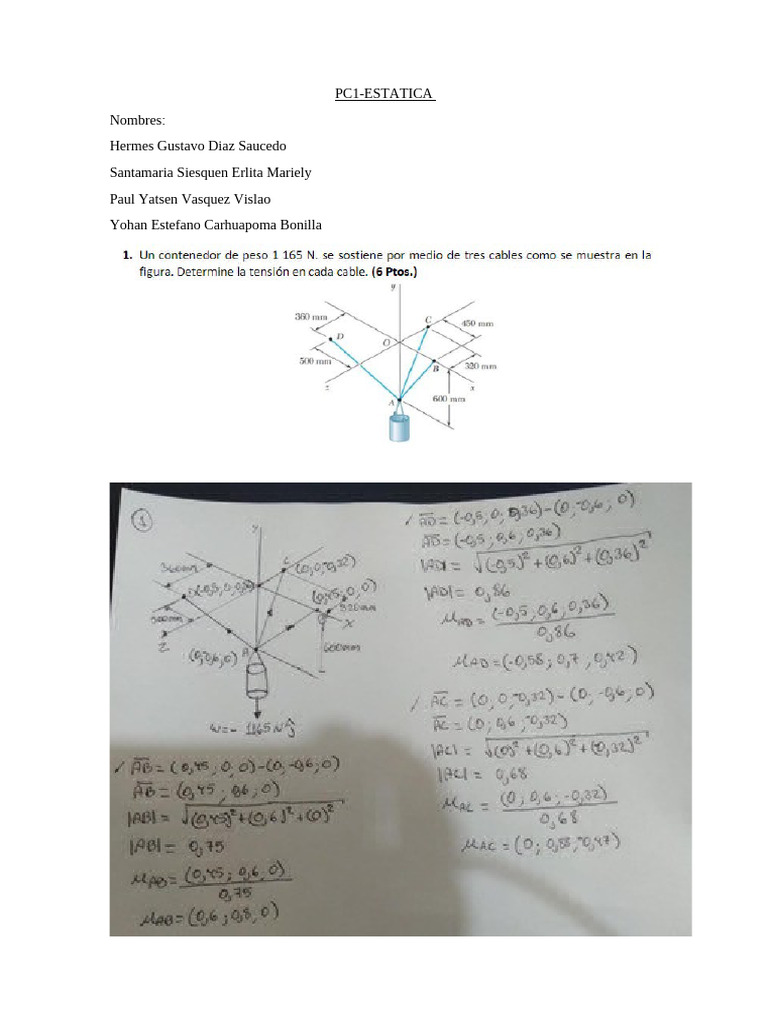 PC1-GRUPAL ESTATICA | PDF