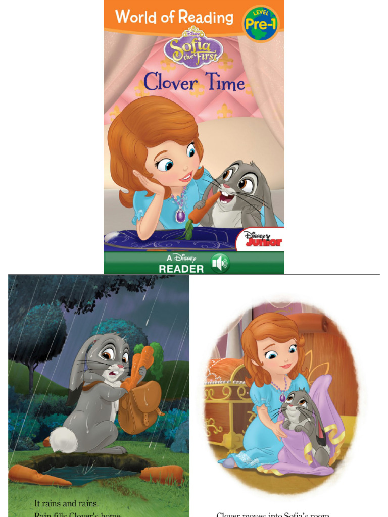 A Disney Reader - Level 1 - Sofia The First, Clover Time | PDF