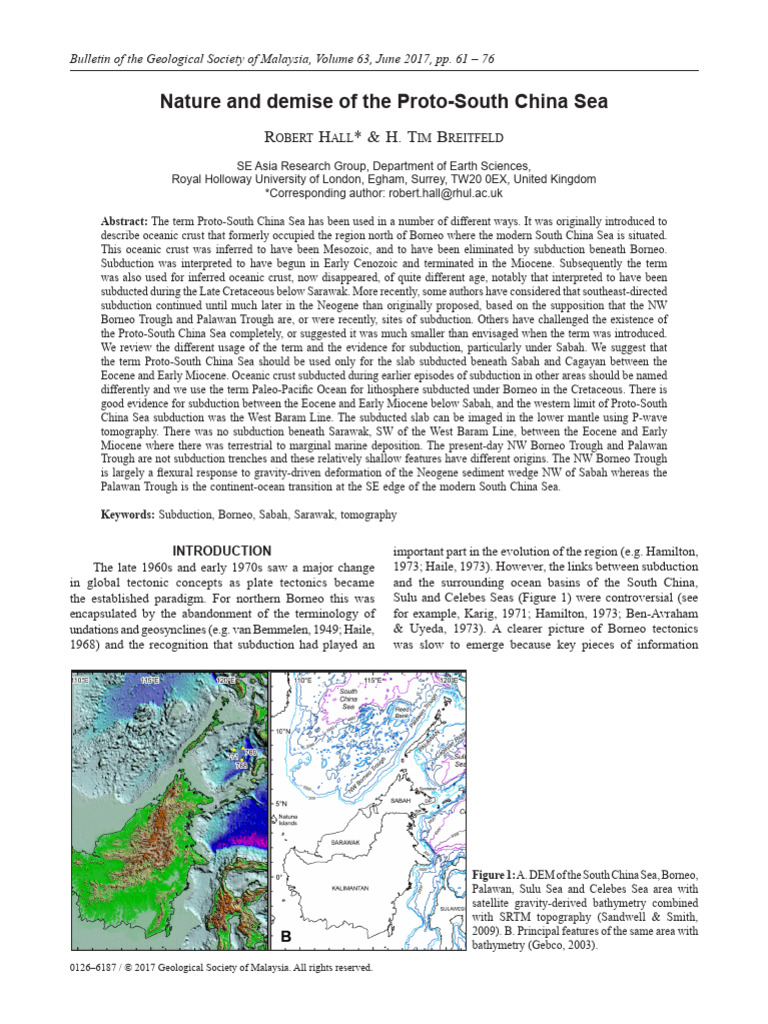 Nature and Demise of The Proto-South China Sea: R H H. T B | PDF