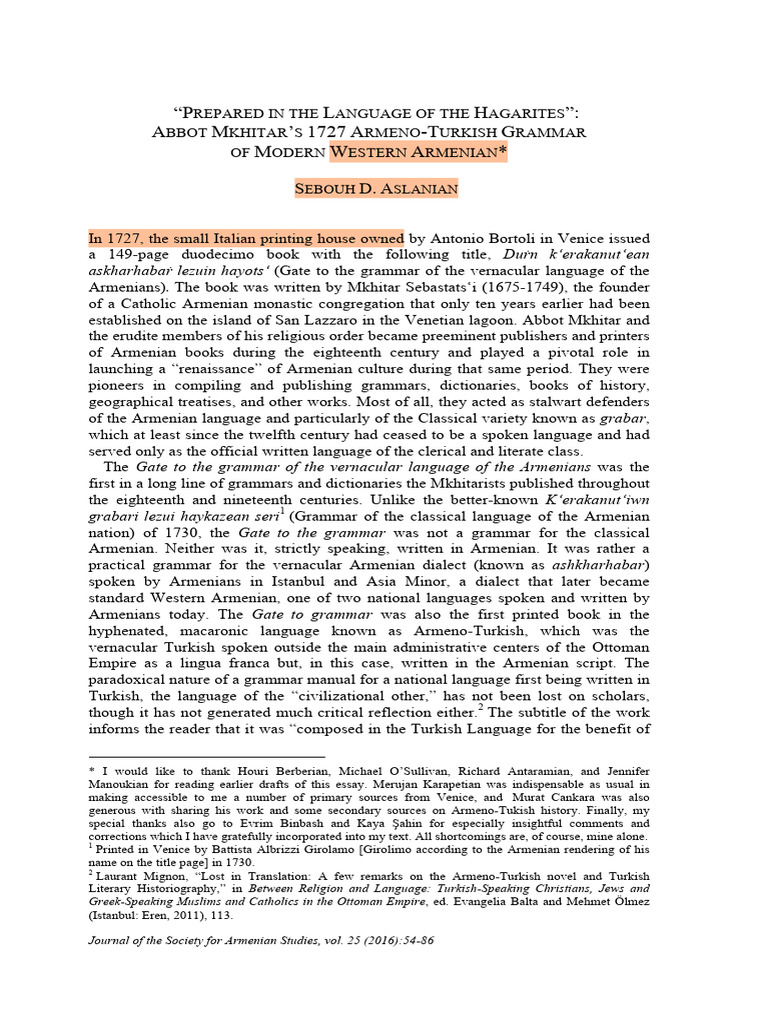 Aslanian Jsas Hagarites Essay Final Version | PDF