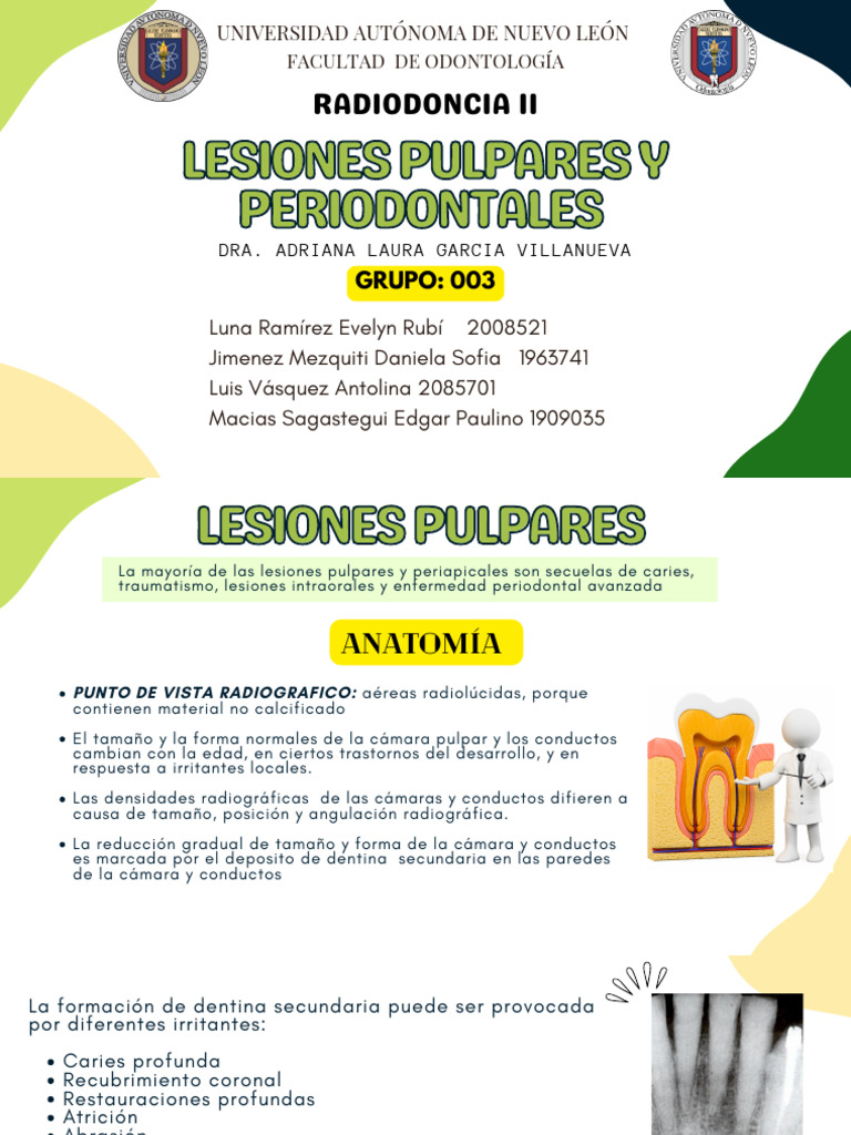 Clase Lesiones Pulpares y Periodontales | PDF