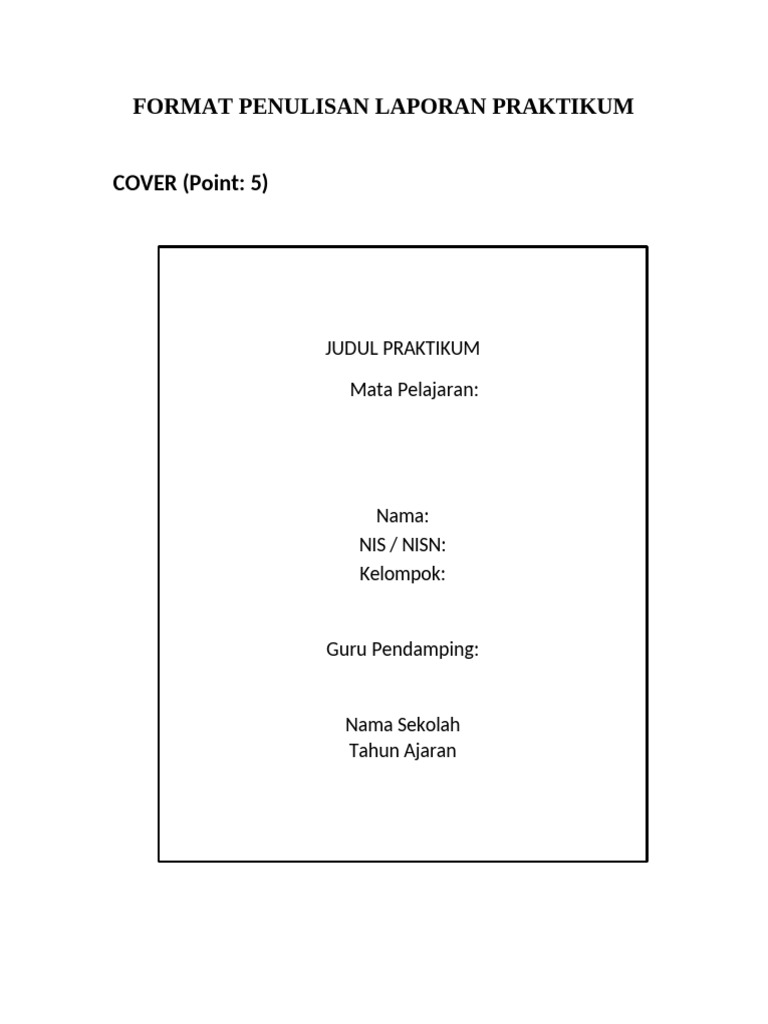 Format Penulisan Laporan | PDF