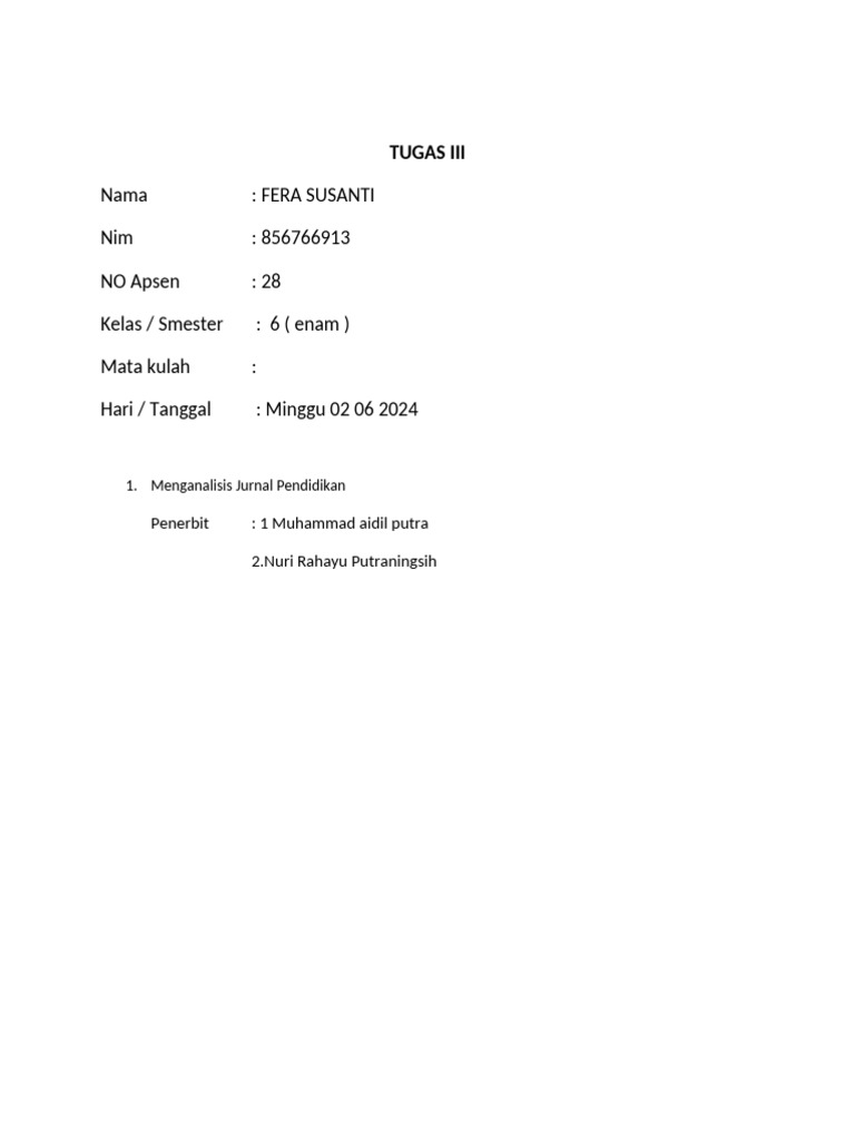 Tugas Iii | PDF