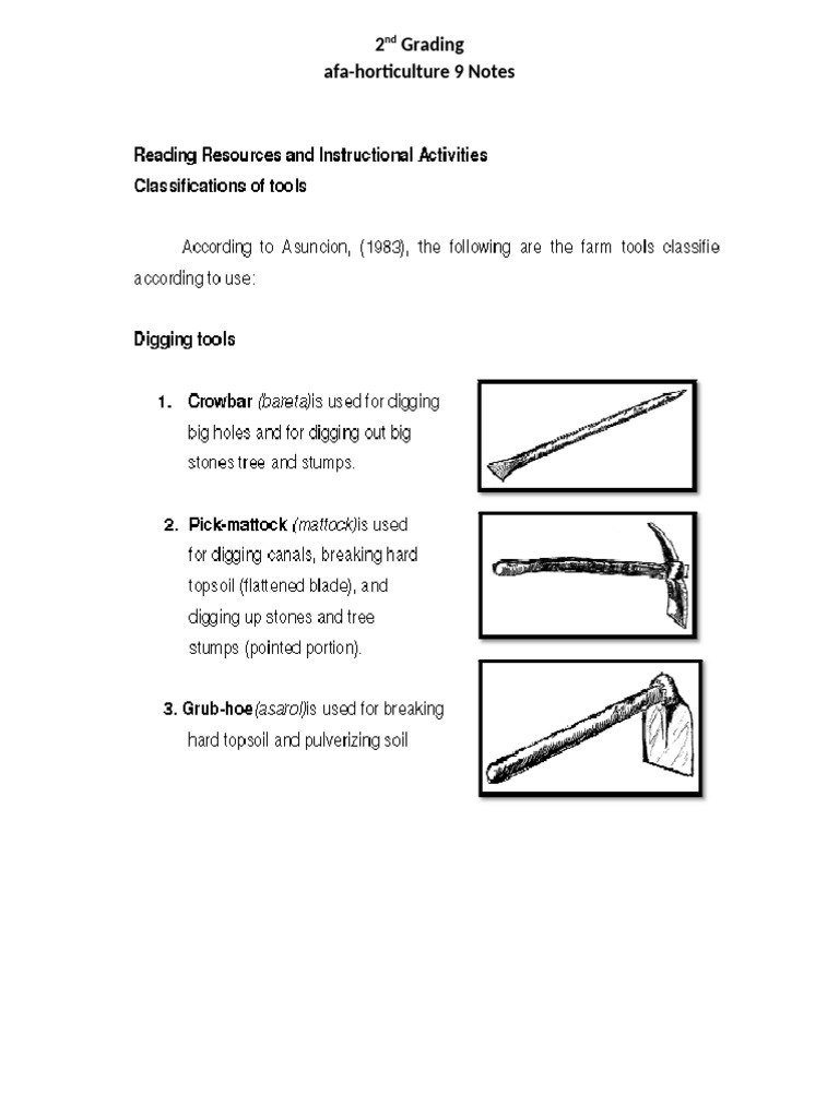 AFA-HORTICULTURE NOTES 2nd Grading | PDF